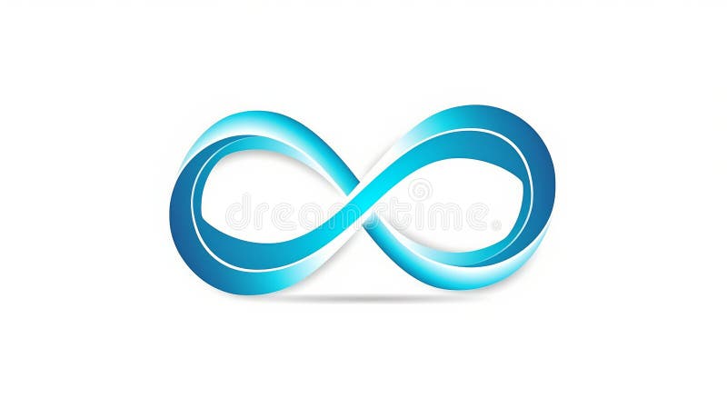 Blue Infinity Logo Design Vector and Illustration on White Background ...