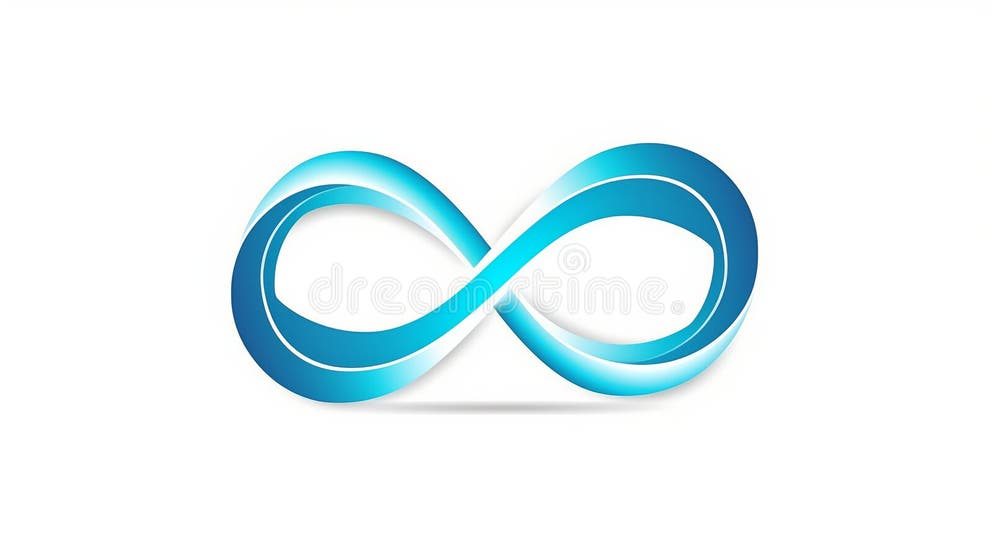 Blue Infinity Logo Design Vector and Illustration on White Background ...