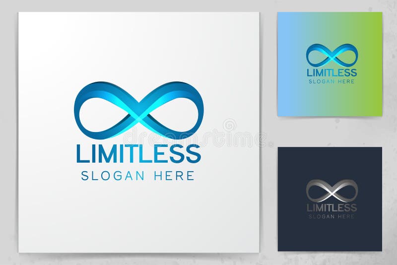 Blue Infinity Logo Designs Inspiration Isolated on White Background ...