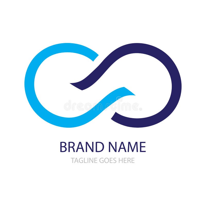 Blue infinity logo vector stock vector. Illustration of element - 173544884