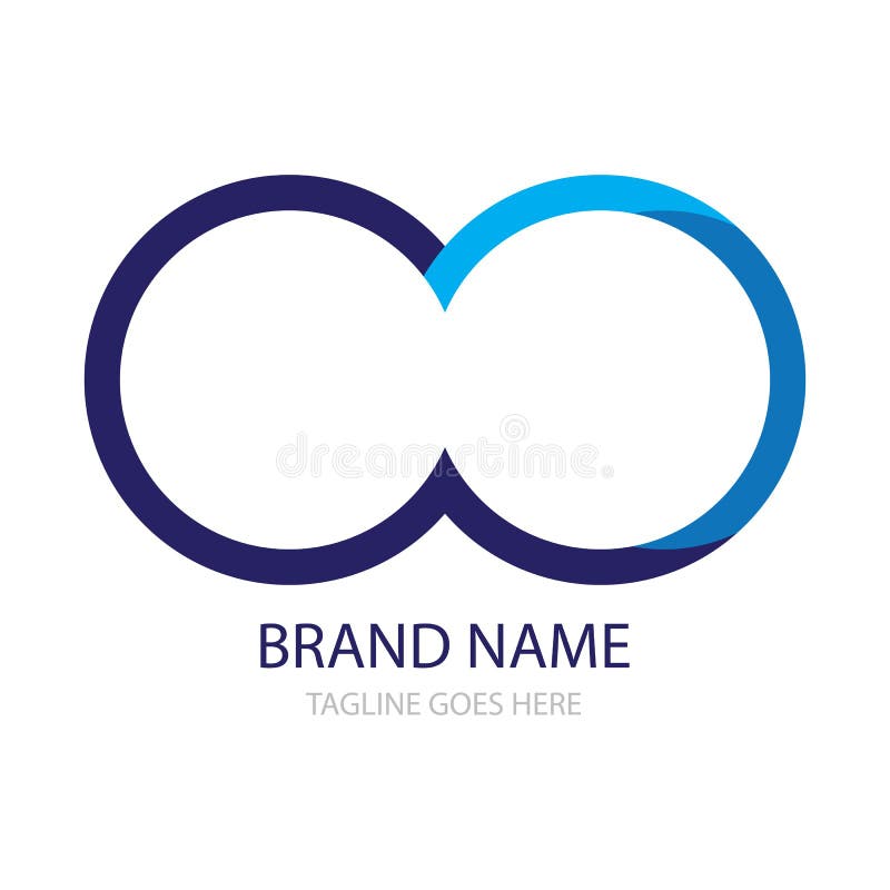 Blue infinity logo vector stock vector. Illustration of limitless ...