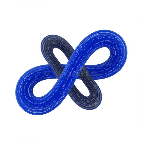 A Blue, Infinity-shaped Object with a Glossy Finish is Depicted ...