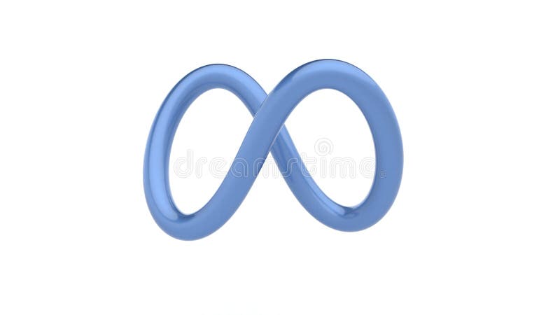 Blue Infinity Symbol with Shadow. Vector Illustration Stock ...