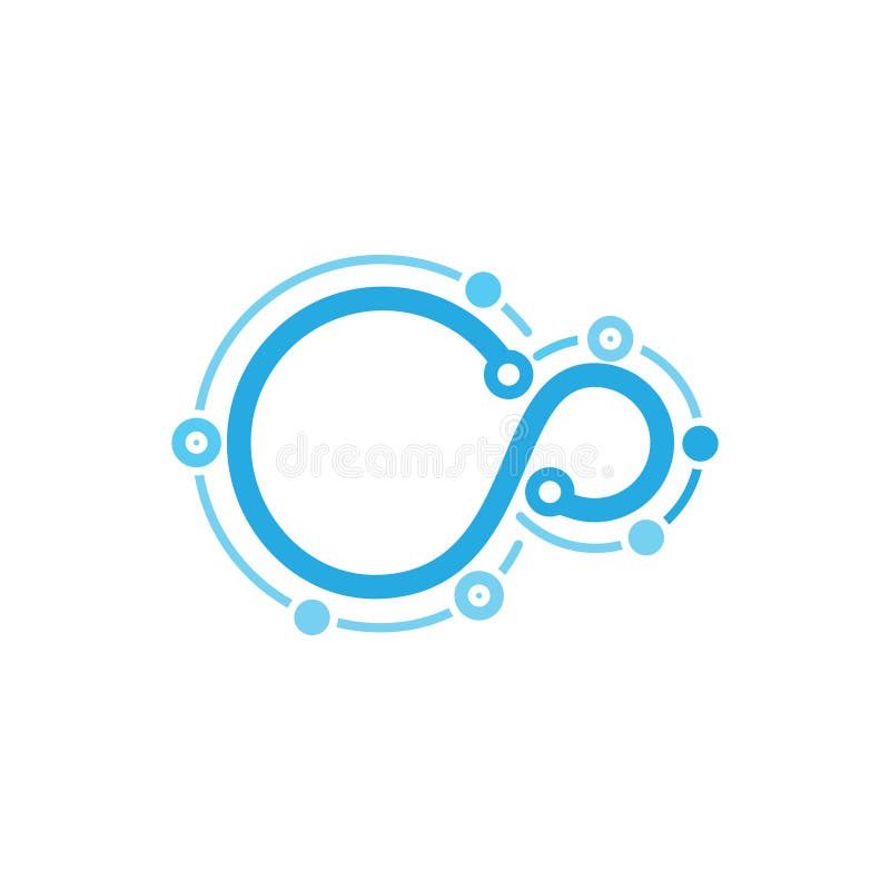 Blue infinity symbol stock vector. Illustration of circle - 368727550