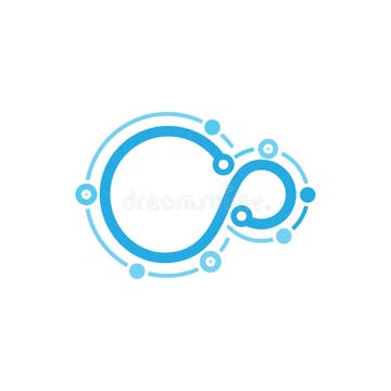 Blue infinity symbol stock vector. Illustration of circle - 368727550