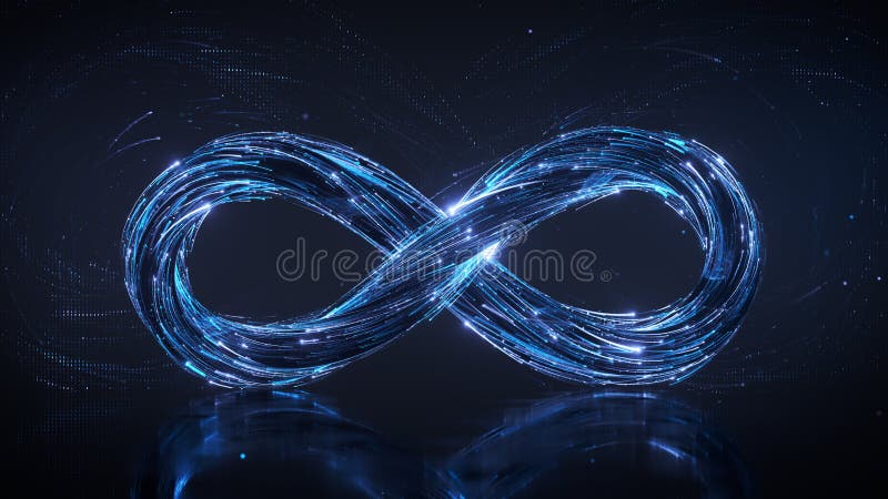 Blue Infinity Symbol with Shadow. Vector Illustration Stock ...