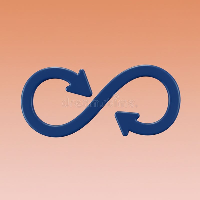 A Blue Infinity Symbol in the Shape of a Figure-eight, with Arrows on ...