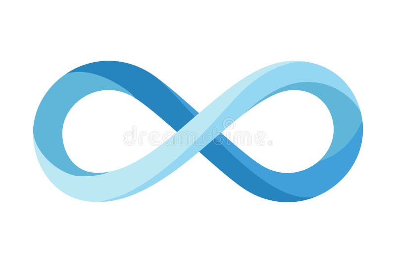 Blue Infinity Symbol Vector Stock Vector - Illustration of autistic ...