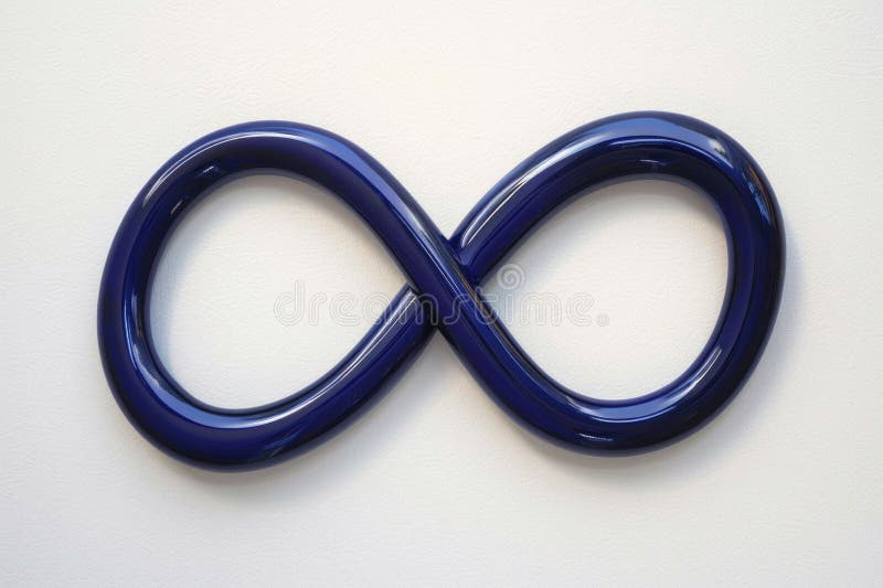 Blue Infinity Symbol on White Background Representing Eternity and ...