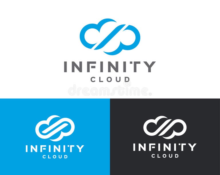 Infinity Cloud Logo Design. Cloud Logo Design Template Stock Vector ...
