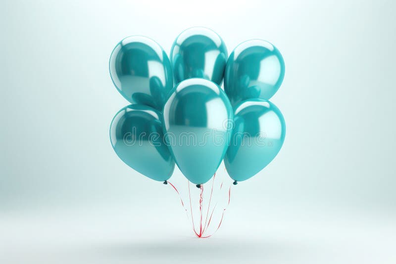 Blue Inflatable Balloons Hanging in the Air, Festive Inflatable ...