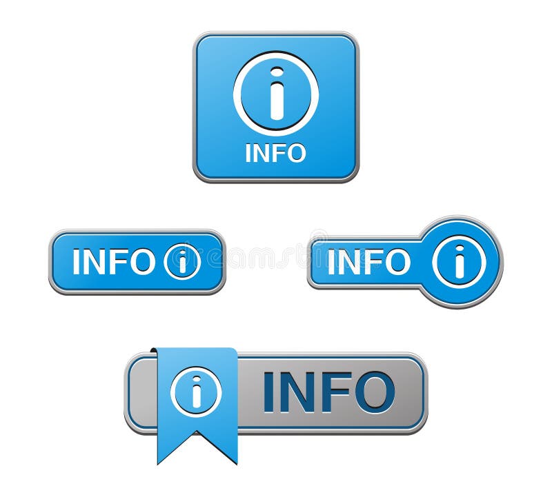 Blue Info Icon stock illustration. Illustration of info - 26077111