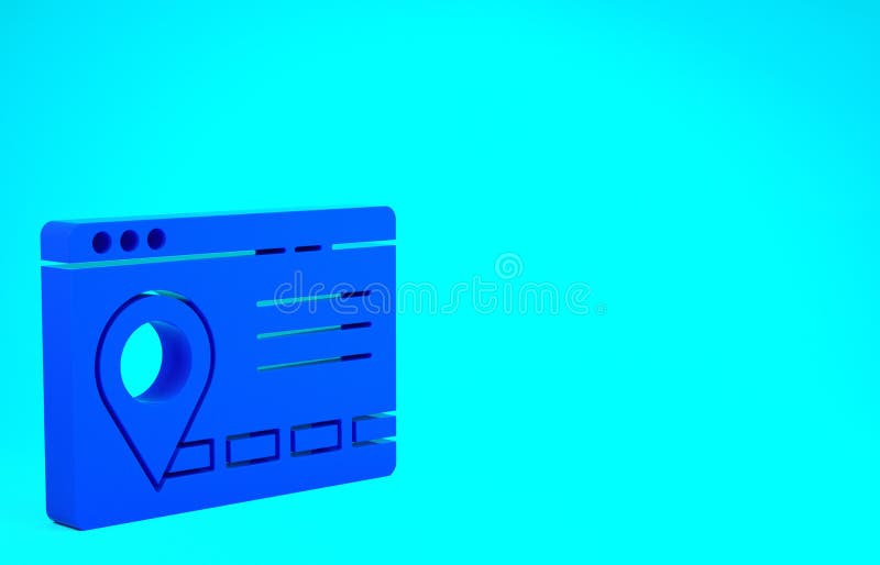 Blue Infographic of City Map Navigation Icon Isolated on Blue ...