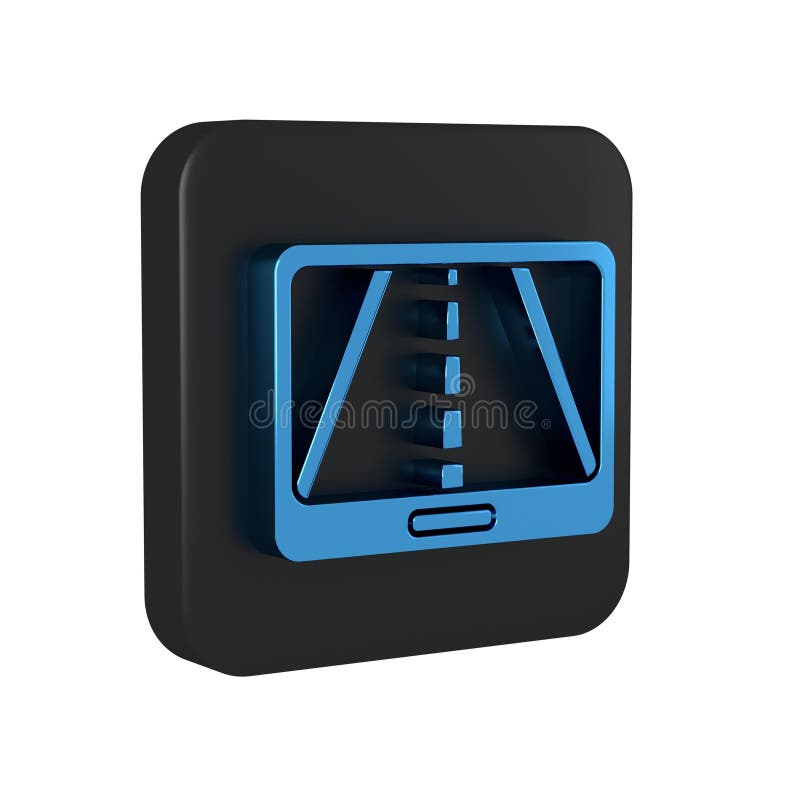 Blue Infographic of City Map Navigation Icon Isolated on Transparent ...