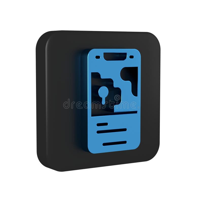 Blue Infographic of City Map Navigation Icon Isolated on Transparent ...