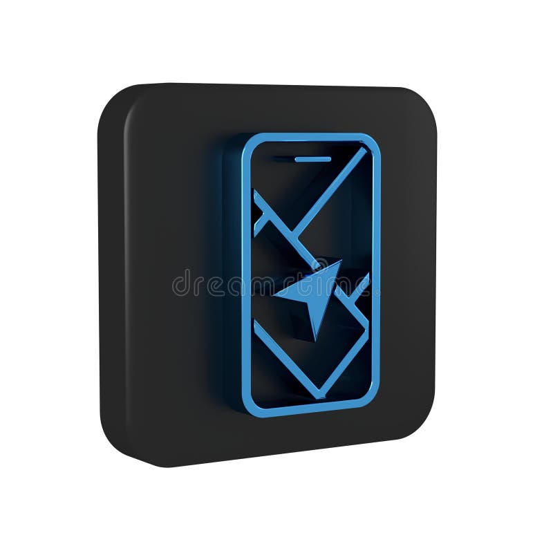 Blue Infographic of City Map Navigation Icon Isolated on Transparent ...