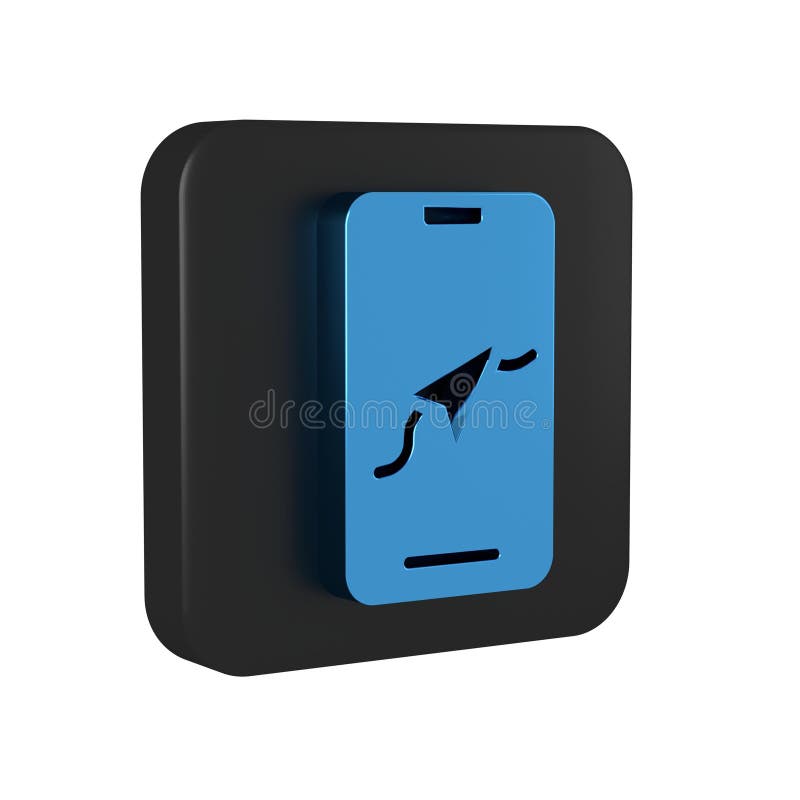 Blue Infographic of City Map Navigation Icon Isolated on Transparent ...