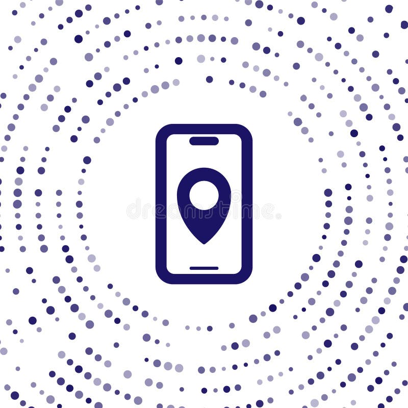 Blue Infographic of City Map Navigation Icon Isolated on White ...