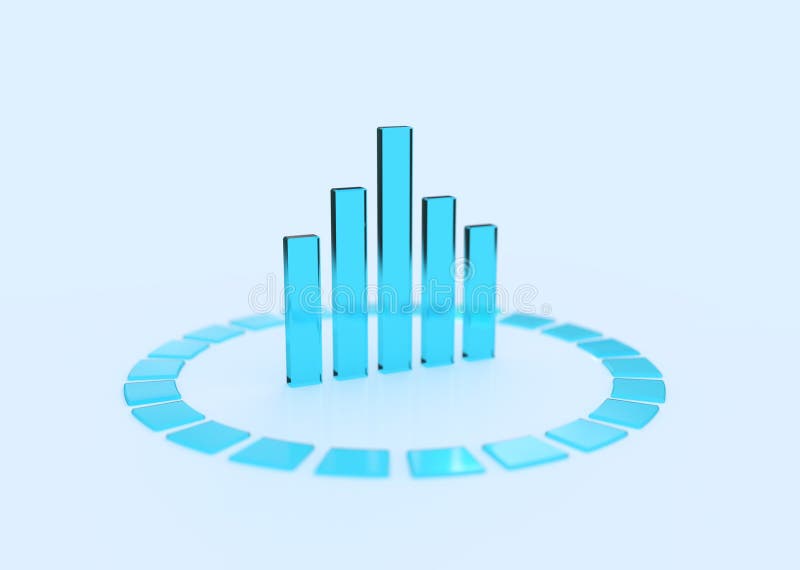 Blue Infographic Diagram on White Stock Illustration - Illustration of ...