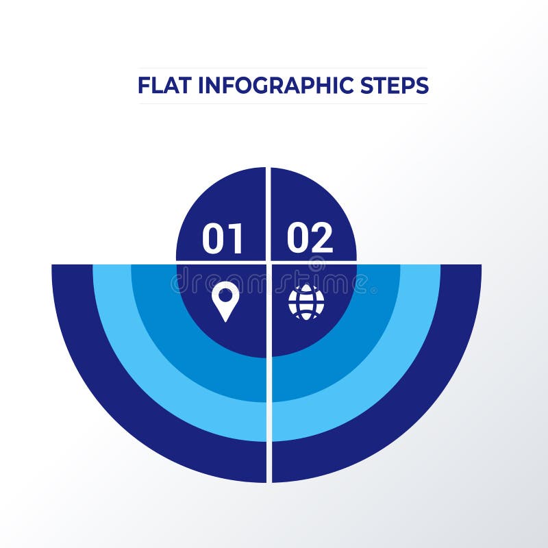 Blue Infographic Template Design. Business Concept Infograph with 2 ...