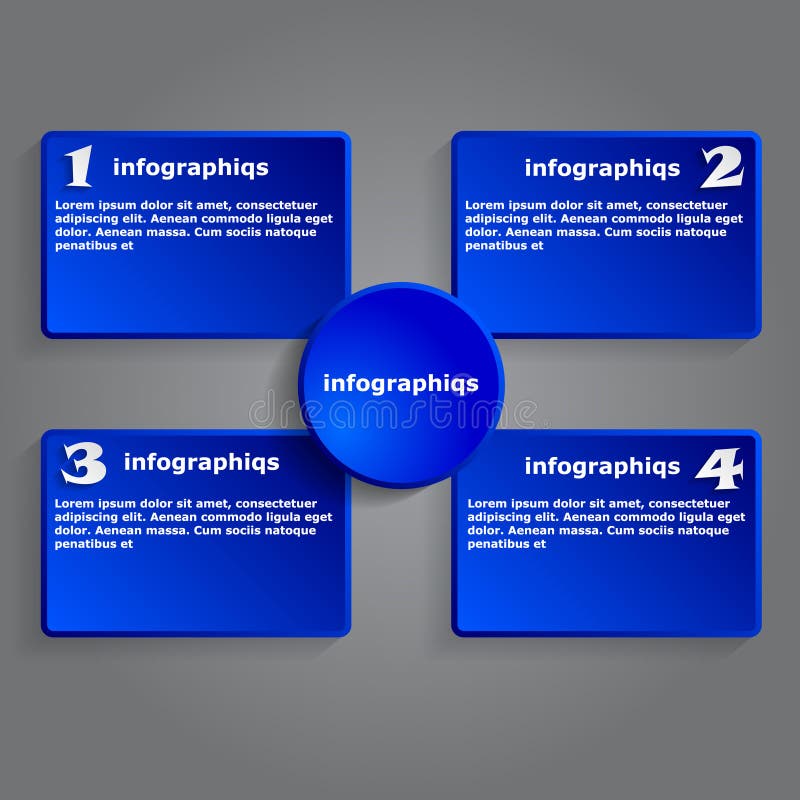 Blue infographics design stock illustration. Illustration of graph ...