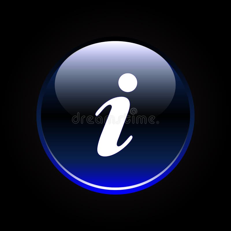 Blue Information Button Sign Stock Vector - Illustration of interface ...