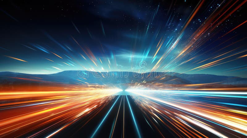 Blue Information Highway Abstract Stock Illustration - Illustration of ...