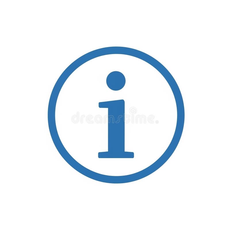 Blue Information Icon Isolated on White Background Stock Illustration ...