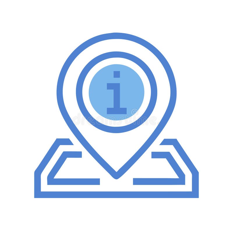 Blue Information Map Pin Symbol Vector for Navigation and Travel Guides ...