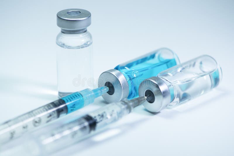 Doctors with Syringe Vaccinating Child Baby Flu Injection Shot Stock ...