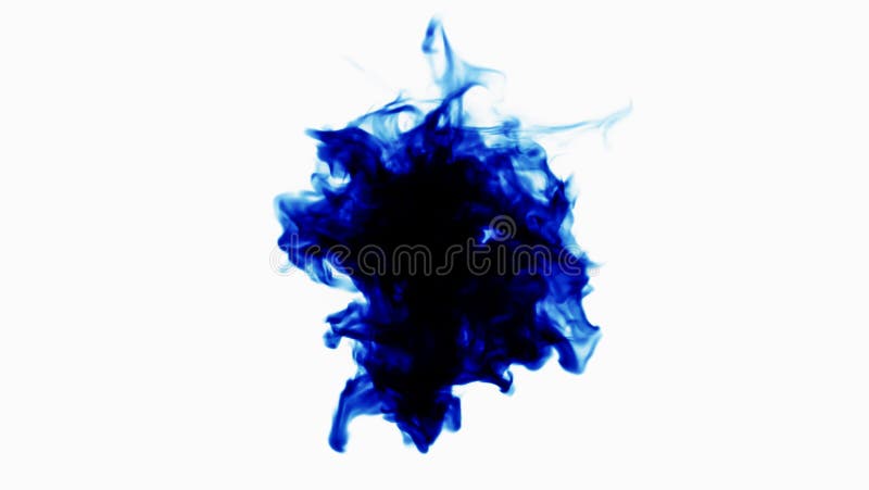 Blue Ink Drop Splash in Water Stock Image - Image of liquid, motion ...