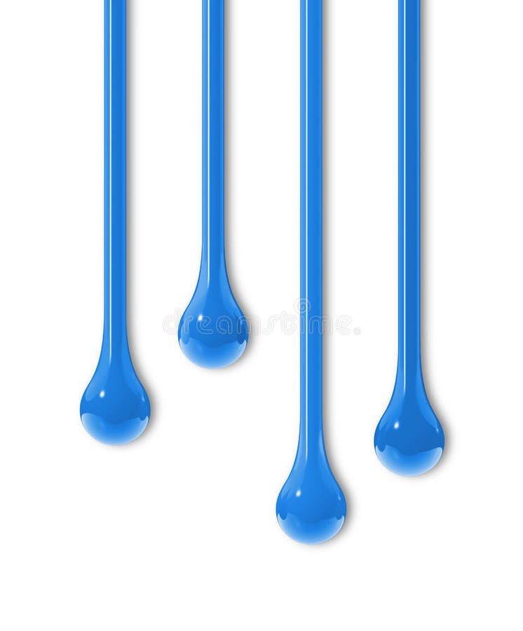 Blue ink drops stock illustration. Illustration of colored - 126796314