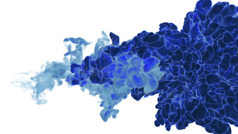 Blue Ink Drops in Water and Dissolve in Slow Motion with Alpha Mask ...