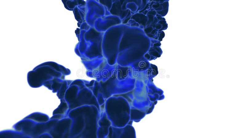 Blue Ink Drops in Water and Dissolve in Slow Motion with Alpha Mask ...