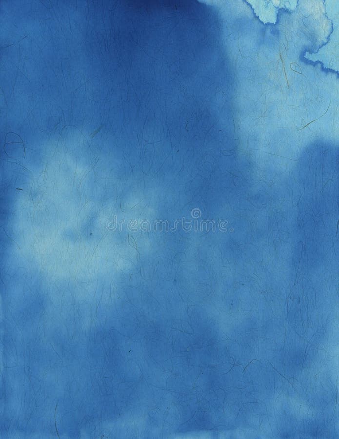 Blue Spilled Ink Stain Abstract Painting Stock Photo - Image of ...