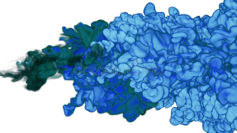 Blue Ink or Smoke for Effect and Compositing. VFX Ink Clouds or Smoke ...