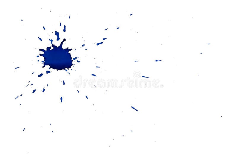 Blue Ink Splashes in Watercolor Style Stock Photo - Image of acrylic ...