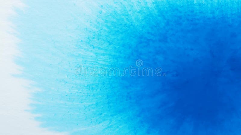 Blue Ink Splattering on White Background. Macro of Blue Paint Moving ...