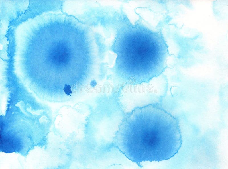 Blue Ink Stains Drawn by Hands Using Ink and Water White Background ...
