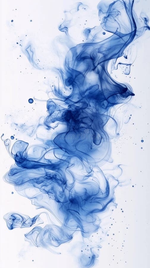 Blue Ink Swirling in Water Creating Abstract Shapes Background Stock ...