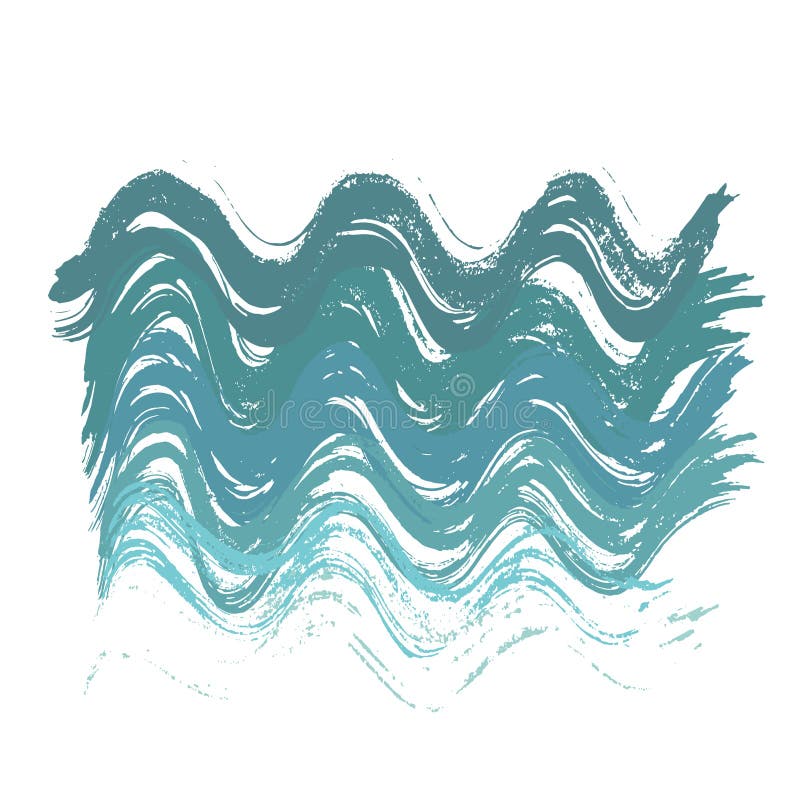 Ink Vector Dry Wave Brush Stroke. Vector Illustration. Grunge Texture ...