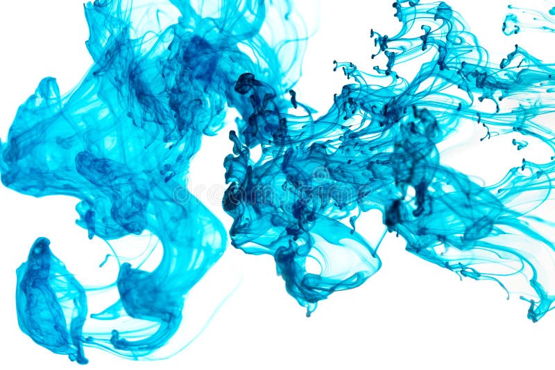 Blue ink in water stock photo. Image of blue, color, background - 78940406
