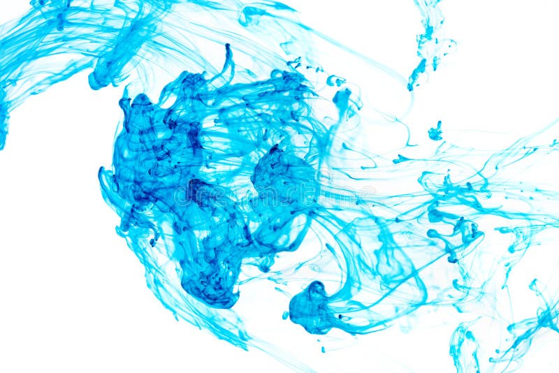 Blue ink in water stock photo. Image of colors, background - 80831942