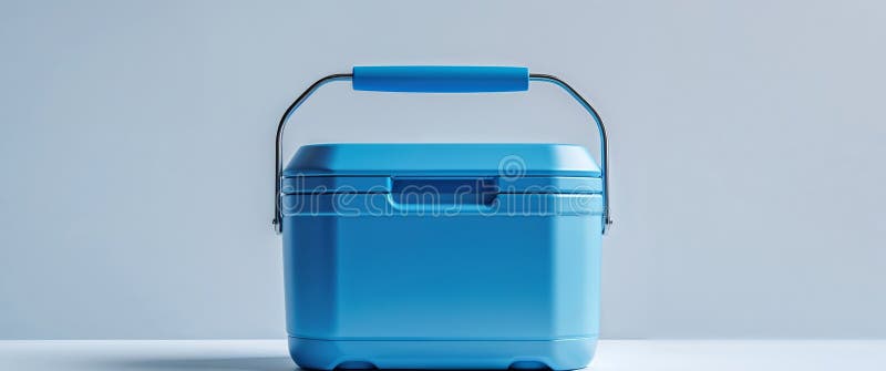 Blue Insulated Cooler Box with Handle for Food and Drinks Storage ...