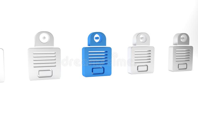 Blue Intercom Icon Isolated on White Background. Minimalism Concept ...