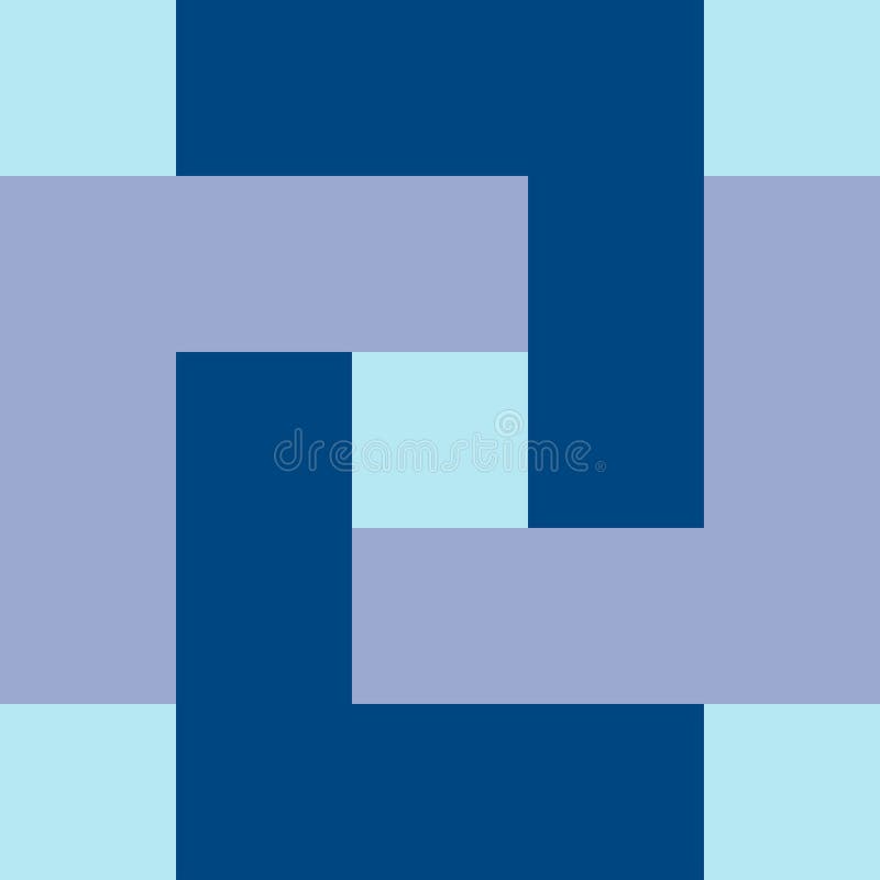 Blue Interlocking Rectangles Stock Illustration - Illustration of ...
