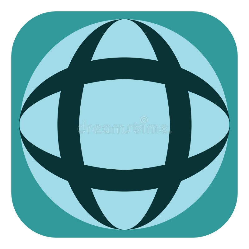 Blue Internet globe, icon stock vector. Illustration of vector - 260373720