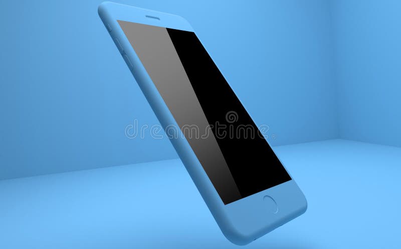 Blue IPhone stock illustration. Illustration of business - 57365747