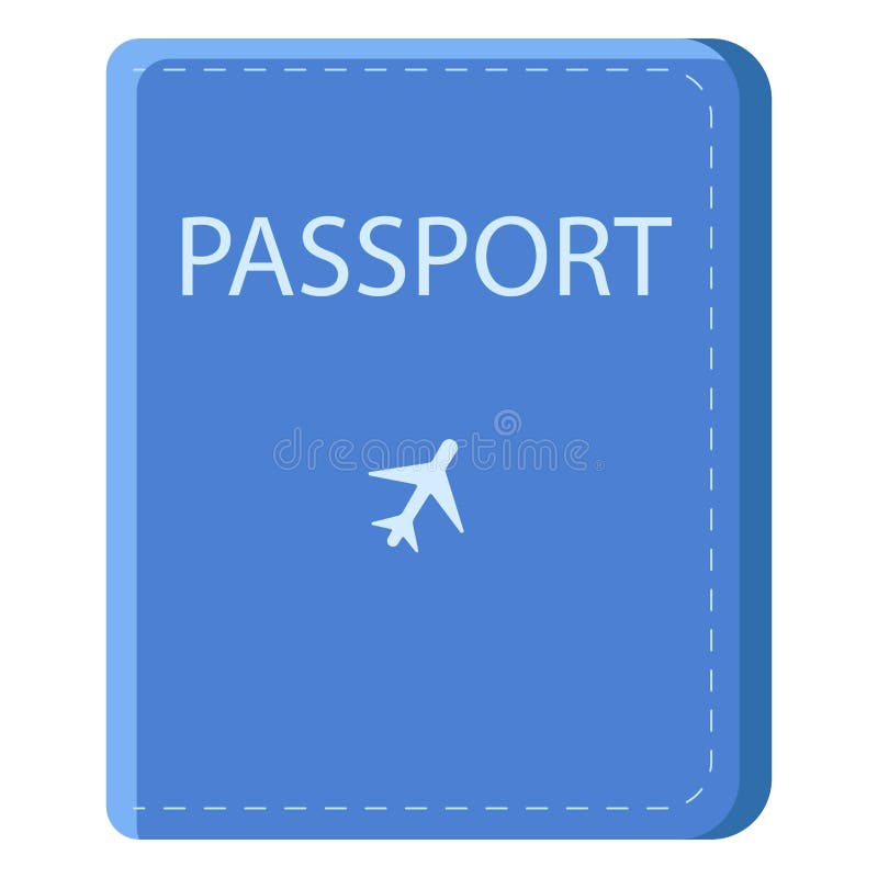 Blue Isolated Passport Vector Illustration Stock Vector - Illustration ...