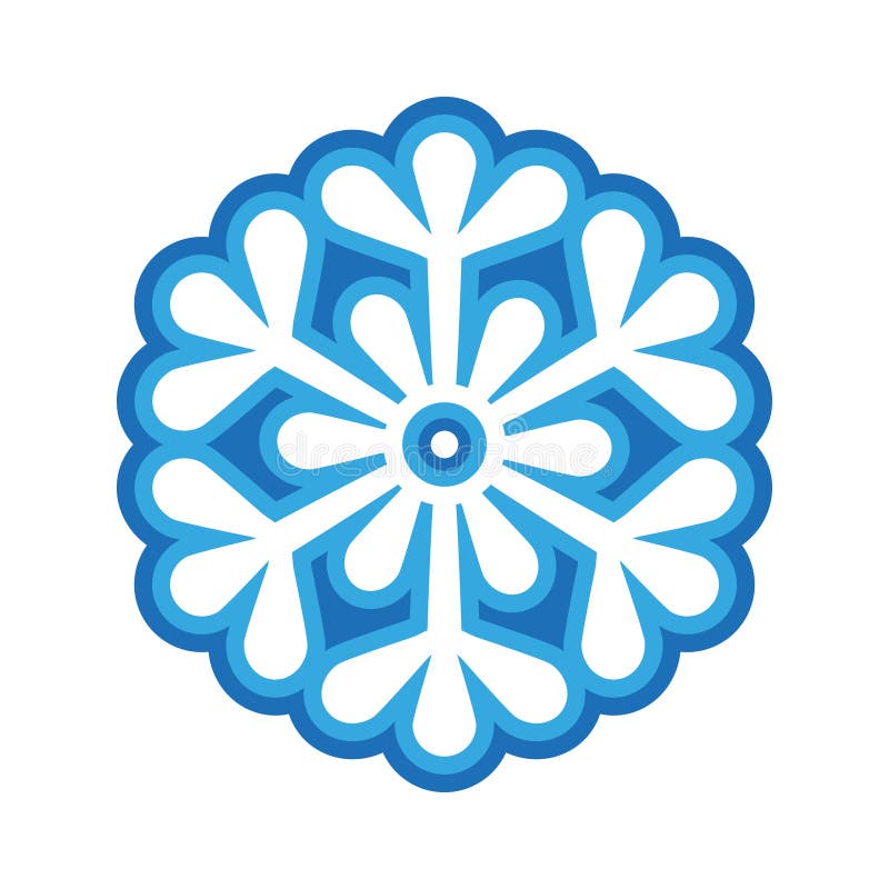 Blue Isolated Snowflake. Vector Icon, Logo Design Stock Vector ...